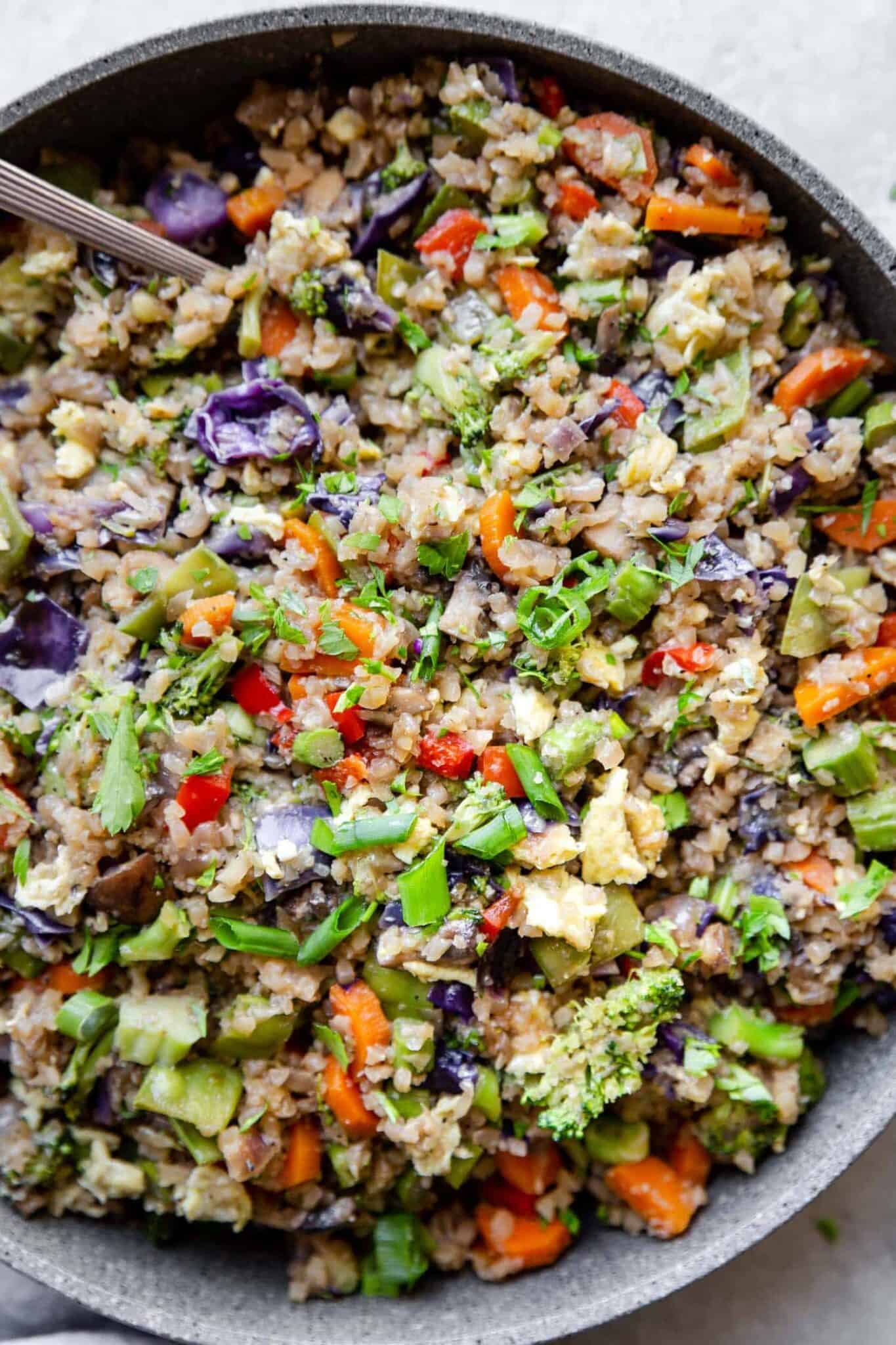 Super Saucy Asian Cauliflower Rice - The Movement Menu