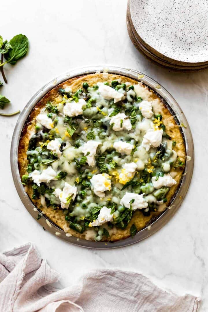 Cauliflower Crust Green Pizza - The Movement Menu